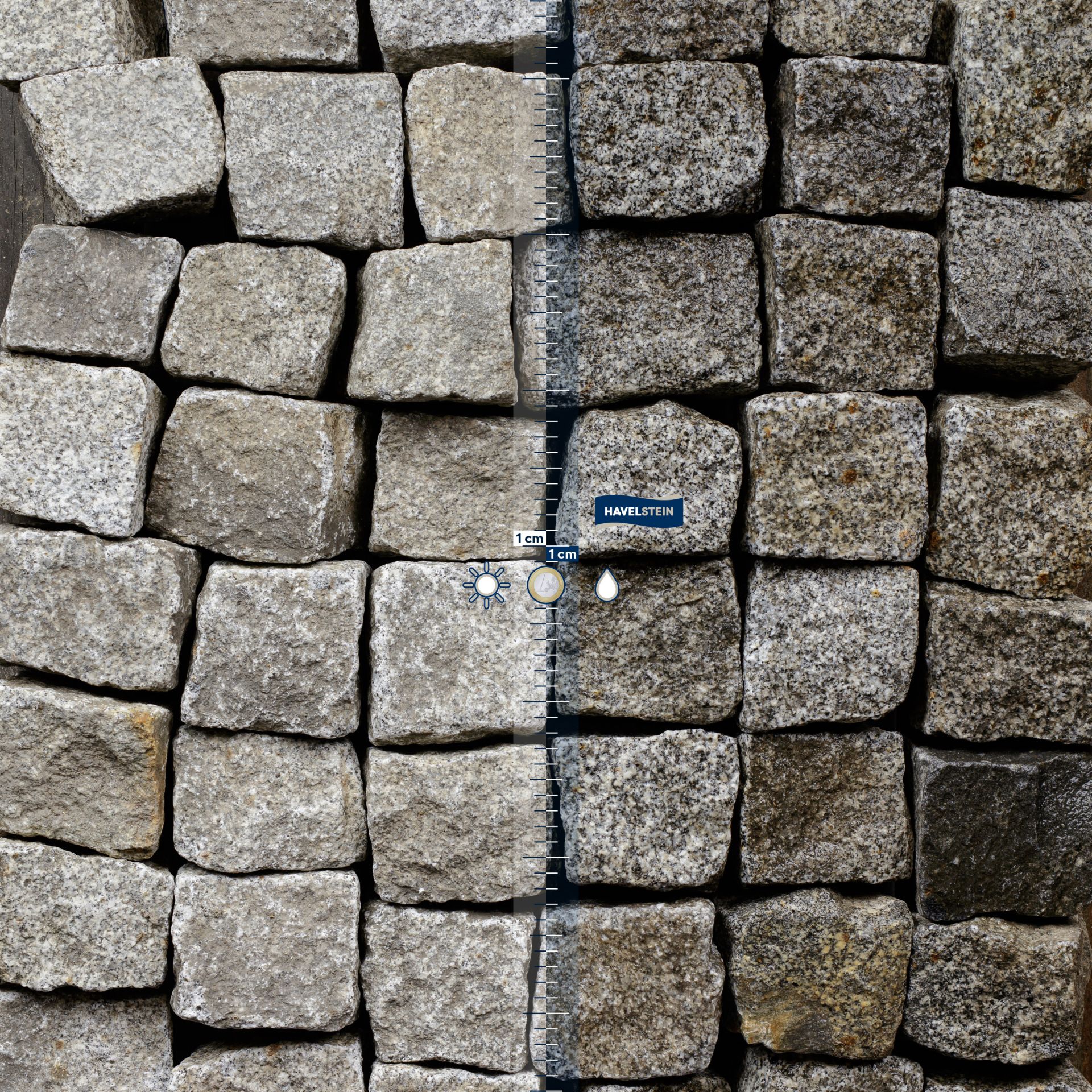 Pflasterstein, Granit (Grau) | 8-11 x 0 x 0 cm | Grau | Deutschland ...